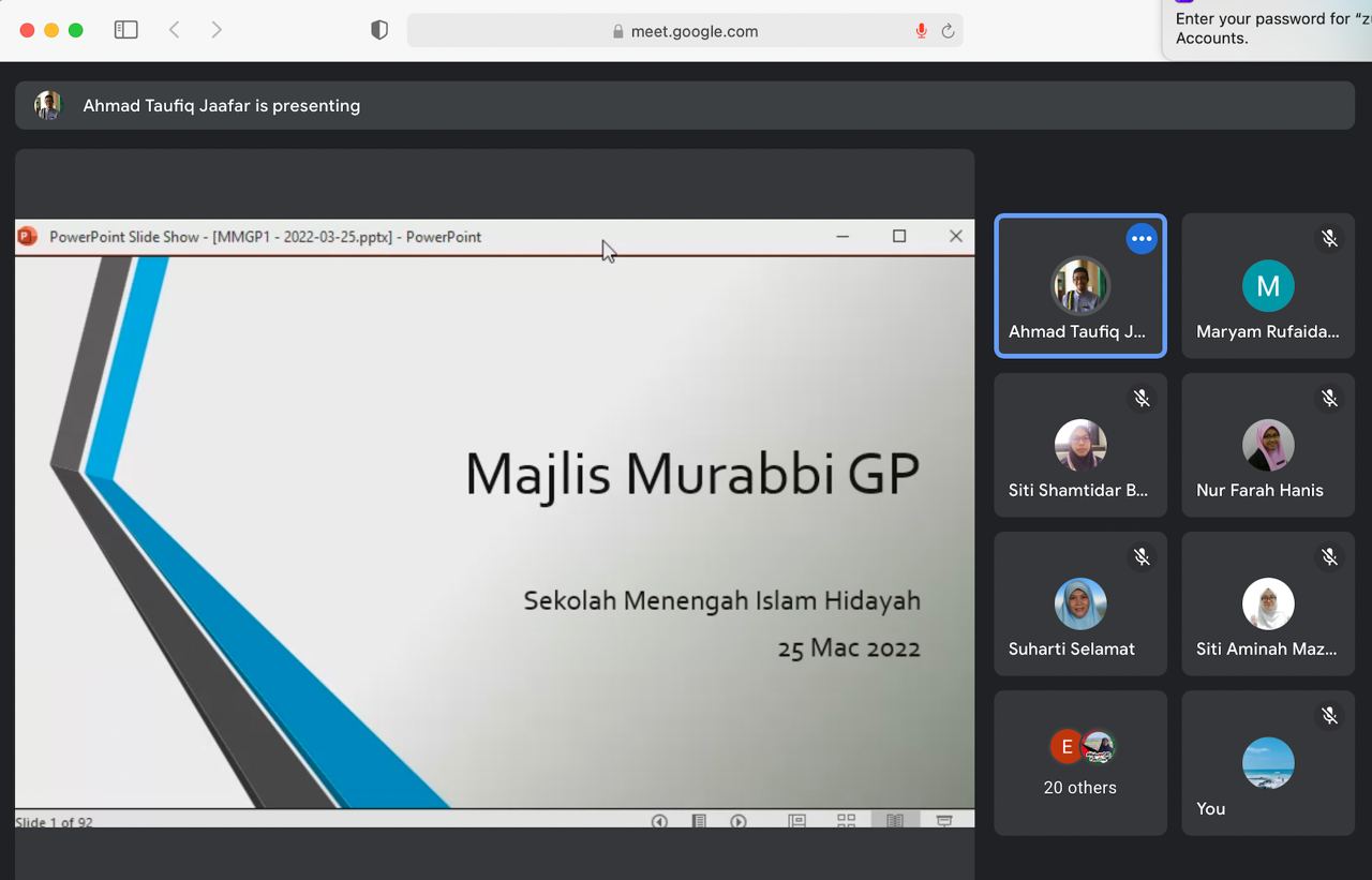 SMIHJB| “ Majlis Murabbi MDP(Guru) 1” - Pusat Pendidikan Hidayah